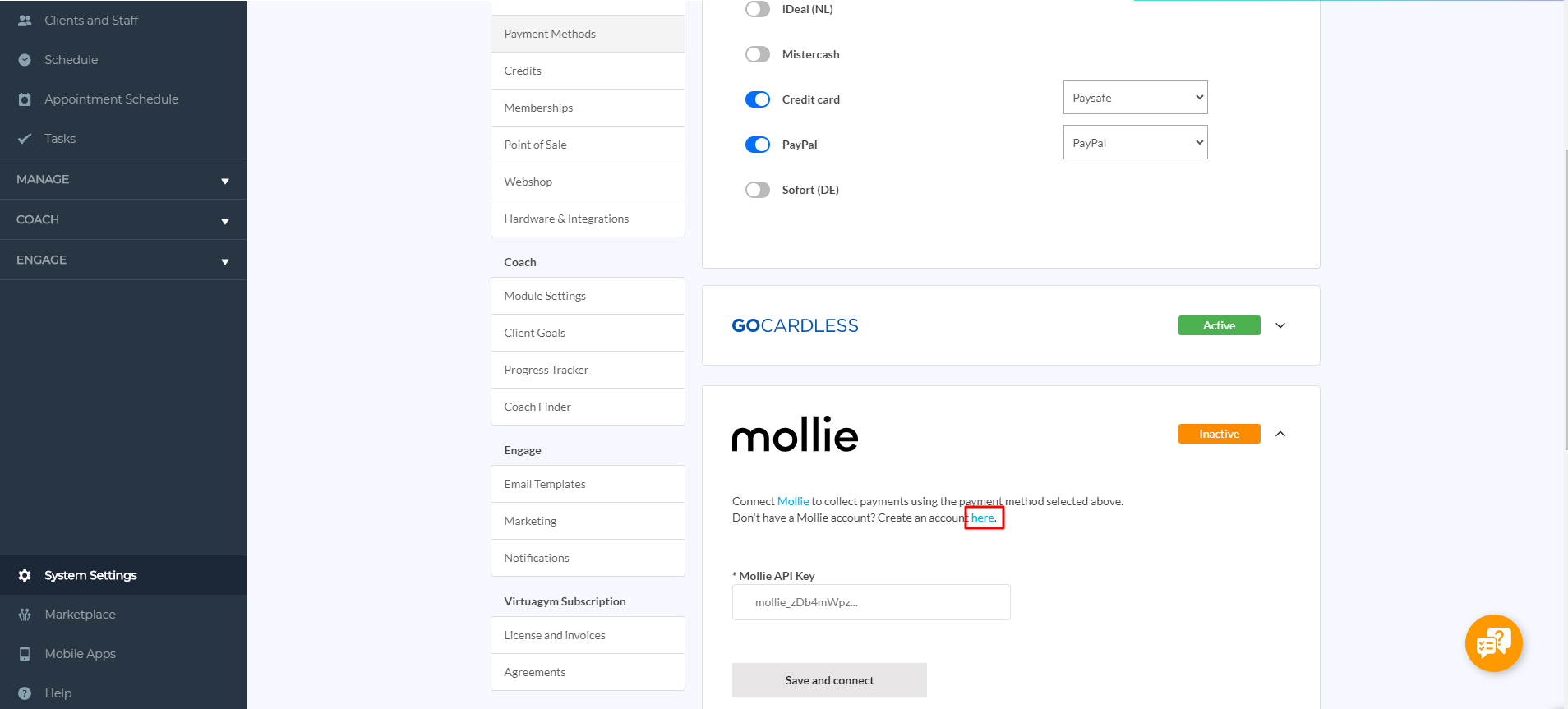 How do I setup Mollie payments?