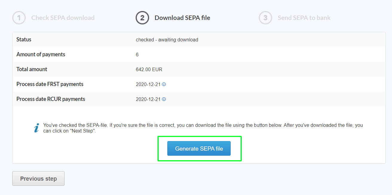 How do I process payments using SEPA?