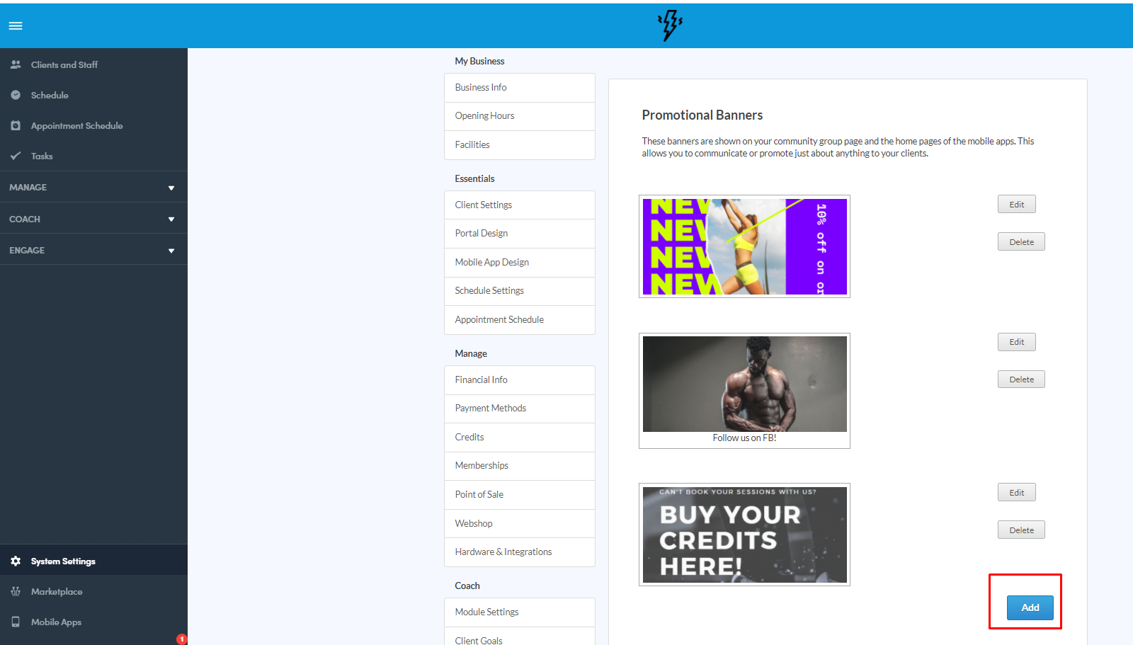 How to add a promotional banner to my app